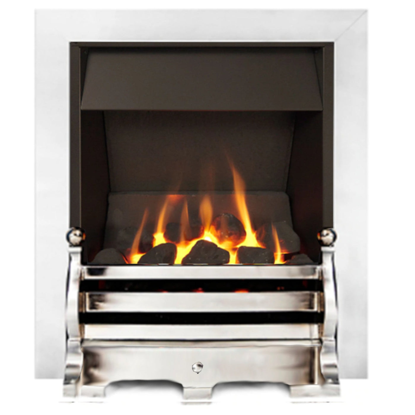 The Daisy Slimline Coal Gas Fire with Chrome Fret and Chrome Trim ...