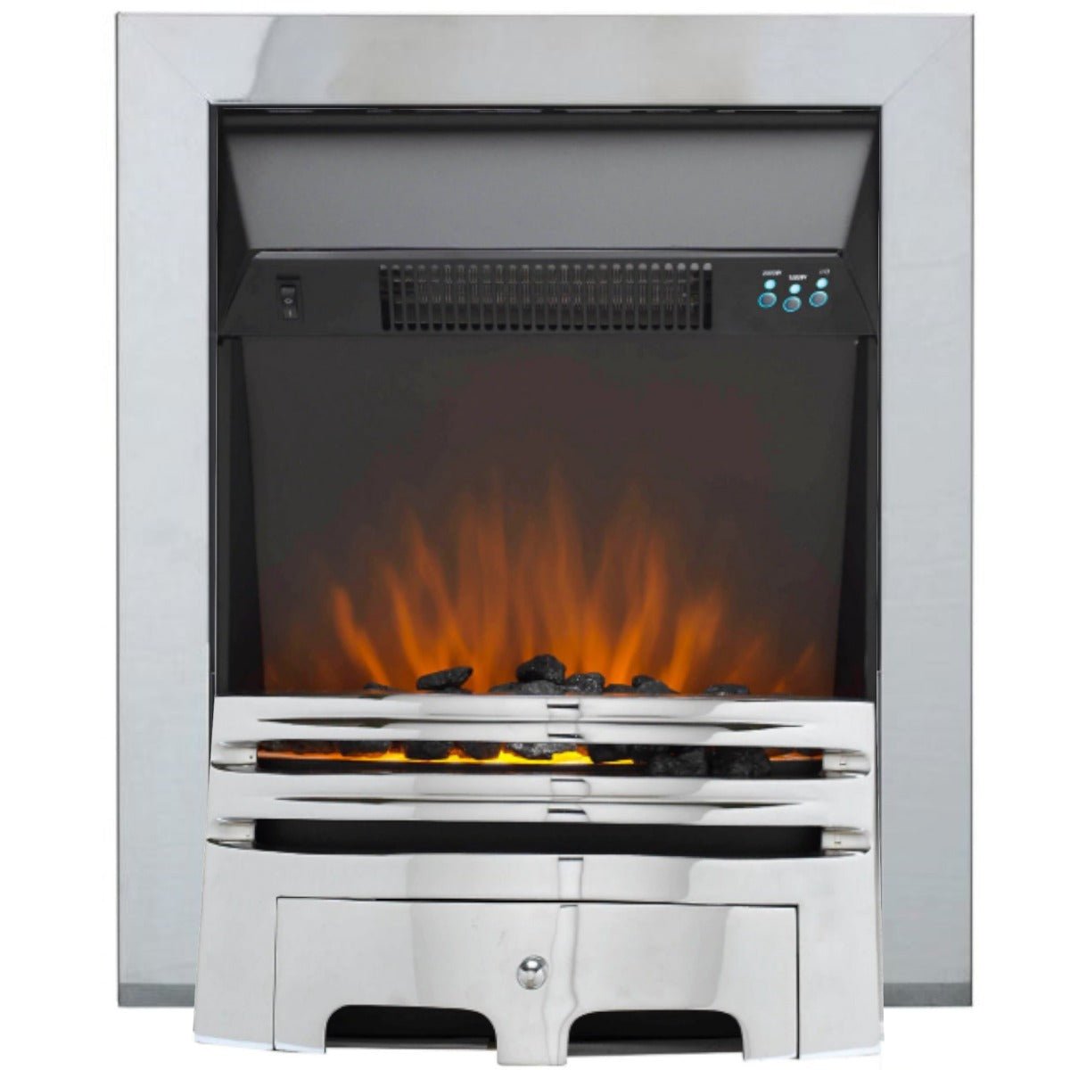 The Grace Electric Fire with Chrome Trim and Fret — Siroccofires.com