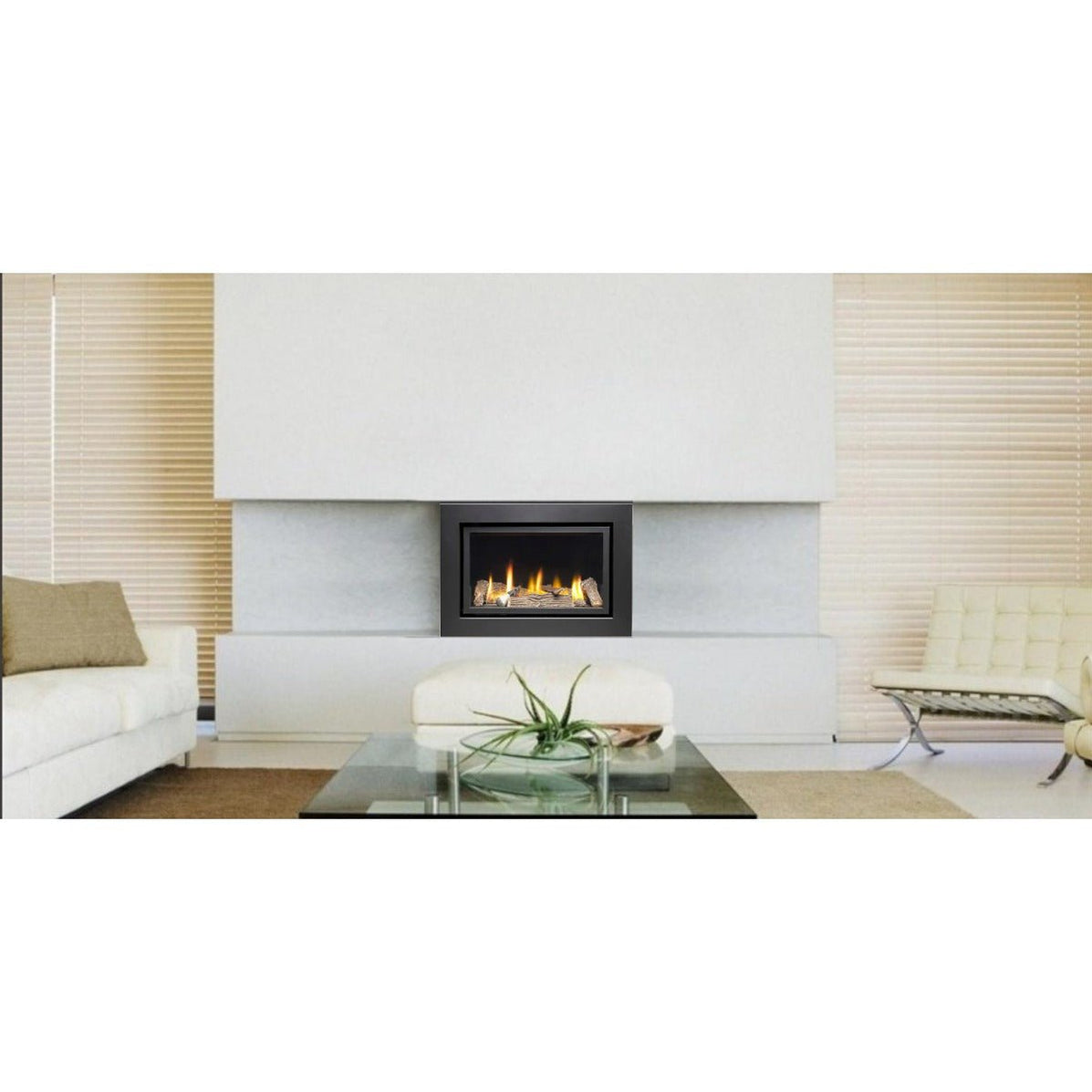 The Series 6000 Black Gas Fire | Remote Control — Siroccofires.com
