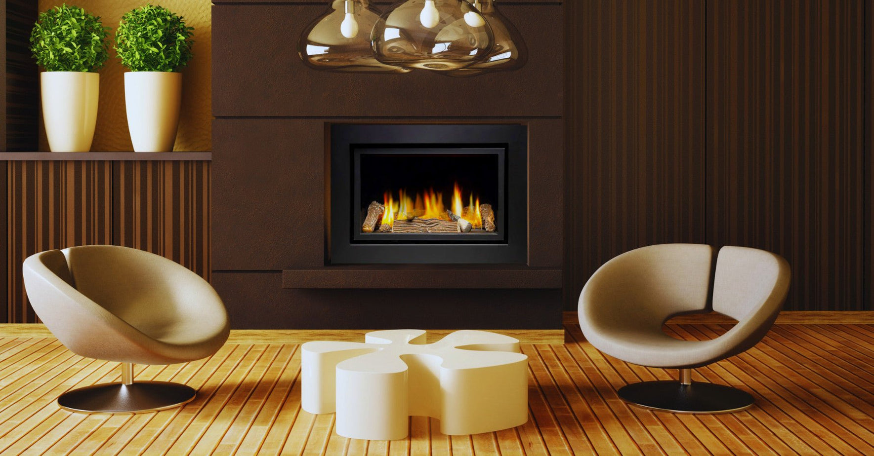 The Series 6000 Deluxe Black Gas Fire | Remote Control — Siroccofires.com