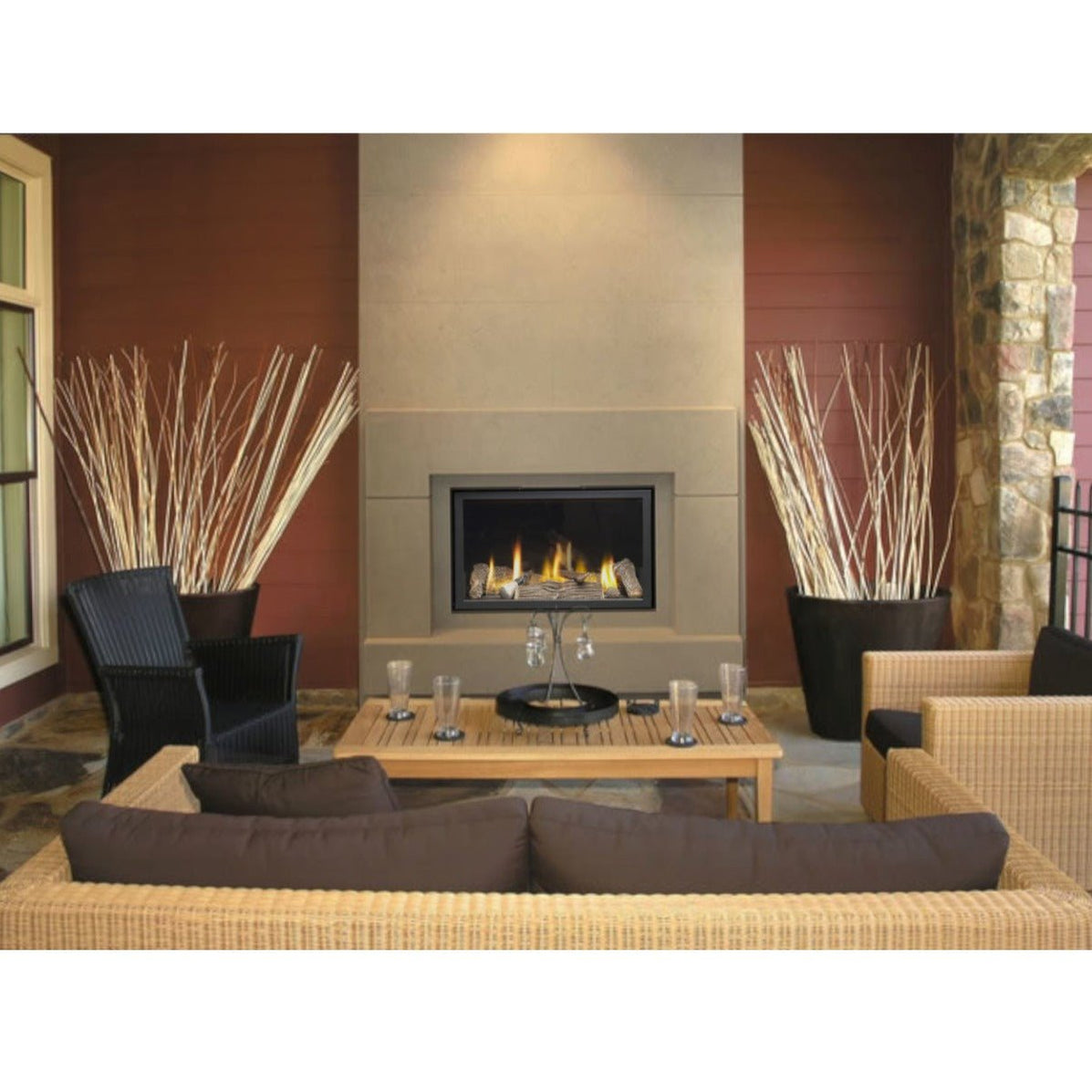 The Series 6000 Frameless Black Gas Fire | Remote Control ...
